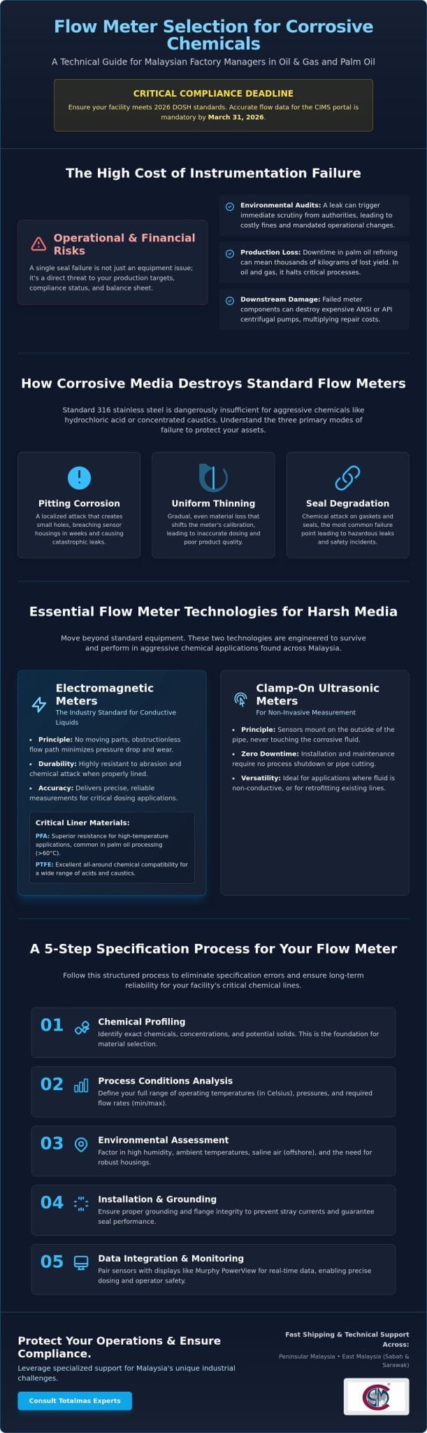 How to Select and Implement a Flow Meter for Corrosive Chemicals in 2026